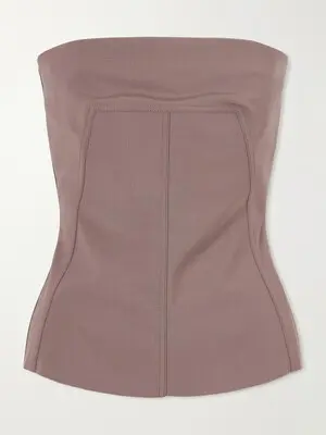 Rick Owens Strapless Wool-blend Bustier Top - Purple