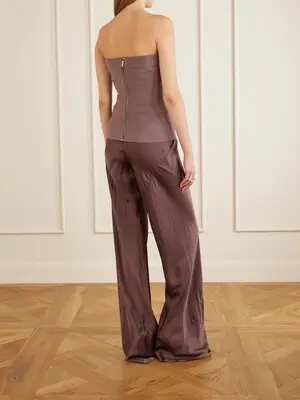 Rick Owens Strapless Wool-blend Bustier