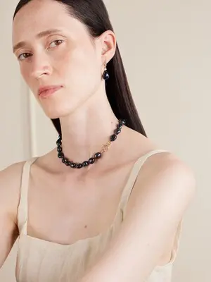 LUCY DELIUS 14-karat Gold Pearl Beaded Necklace