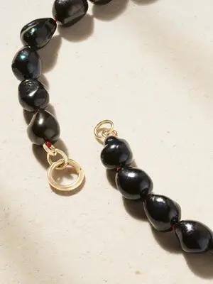 LUCY DELIUS 14-karat Gold Pearl Beaded Necklace