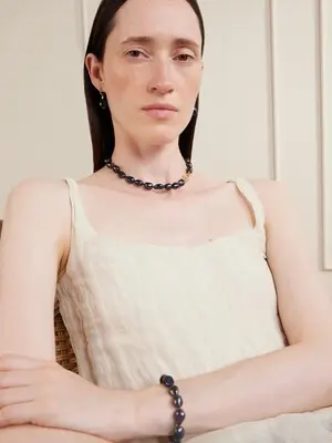 LUCY DELIUS 14-karat Gold Pearl Beaded Necklace