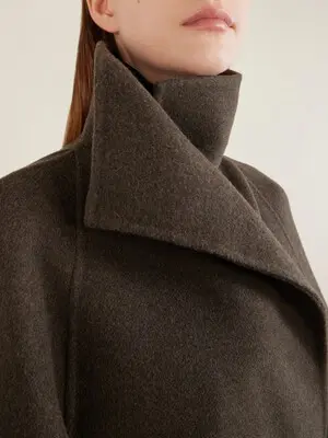 Khaite Romare Belted Double-face Wool Coat