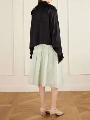 Khaite Bodine Silk-satin Shirt