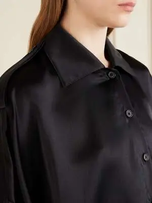 Khaite Bodine Silk-satin Shirt