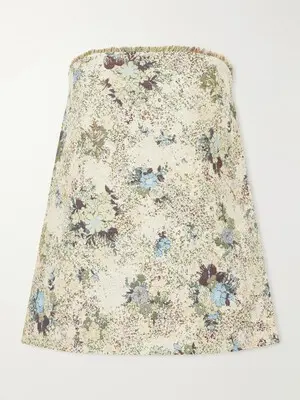 ALEMAIS Whitney Strapless Floral-jacquard Bustier Top - Multi
