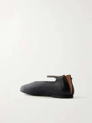 JIL SANDER Elyss Leather Ballet Flats