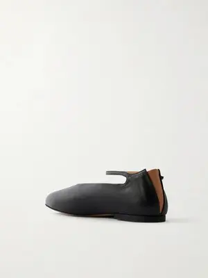 JIL SANDER Elyss Leather Ballet Flats