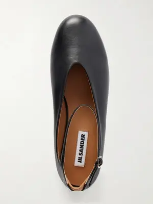JIL SANDER Elyss Leather Ballet Flats