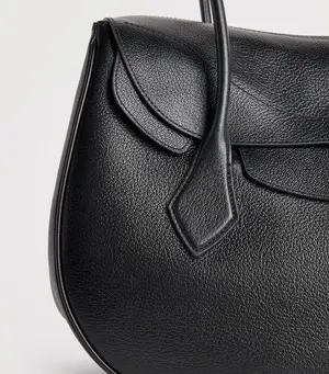 Polo Ralph Lauren Large Leather Shoulder Bag - Black