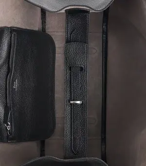 Polo Ralph Lauren Large Leather Shoulder Bag - Black