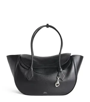 Polo Ralph Lauren Large Leather Shoulder Bag - Black