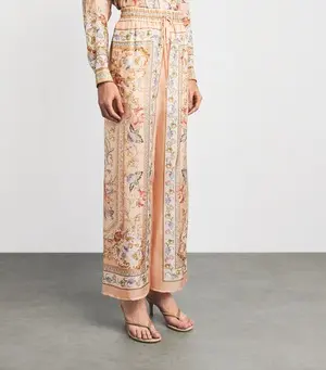 Zimmermann Silk Roselight Drawstring Trousers
