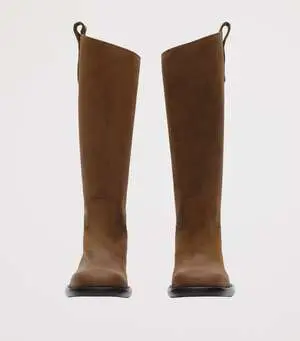 Burberry Suede Cavalier Knee-high Boots