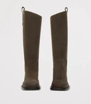 Burberry Suede Cavalier Knee-high Boots