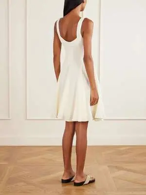 JW Anderson Pleated Gathered Crepon Mini Dress