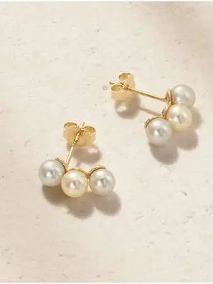 Mizuki 14-karat Pearl Earrings