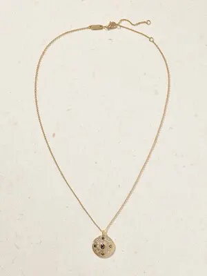 DE BEERS LONDON 18-karat Diamond Talisman Medal Necklace