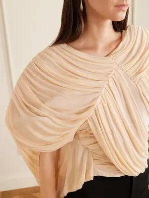 Maticevski Draped Chiffon Blouse - Neutrals