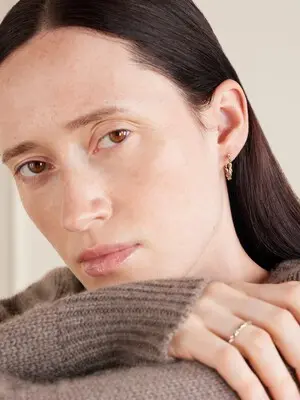 LUCY DELIUS 14k And Diamond Twisted Hoop Earrings