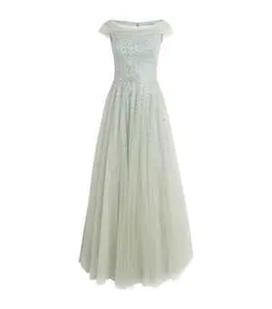 Jenny Packham Tulle Embellished Shayla Gown