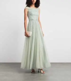 Jenny Packham Tulle Embellished Shayla Gown