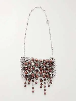 Rabanne 1969 Nano Fringed Beaded Chainmail Shoulder Bag