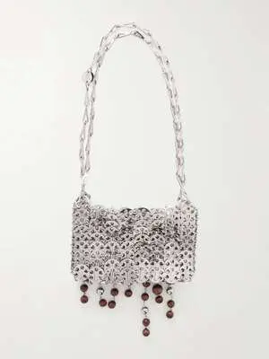 Rabanne 1969 Nano Fringed Beaded Chainmail Shoulder Bag