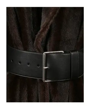 Balenciaga Faux Fur A-line Coat