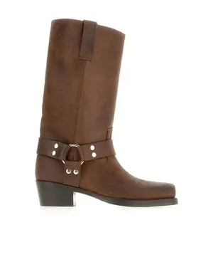Paris Texas 45mm Buckle-strap Leather Boots - Green