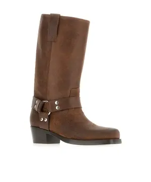 Paris Texas 45mm Buckle-strap Leather Boots
