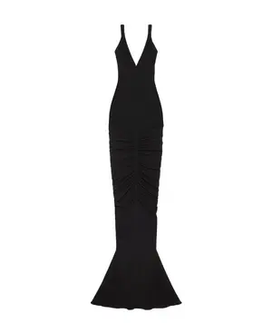 Givenchy Twisted Straps Ruched Dress - Black