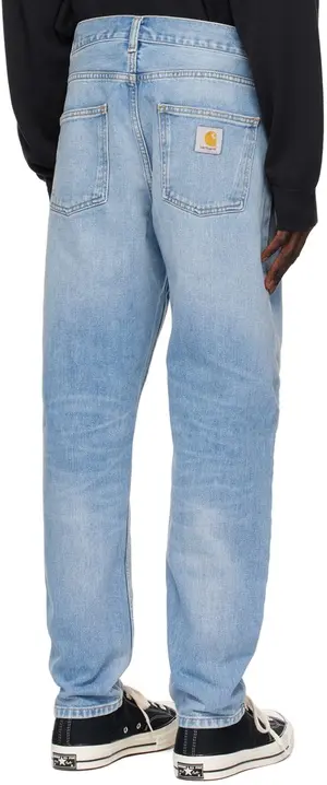 Carhartt Work In Progress Newel Logo-patch Straight-leg Jeans