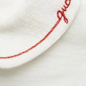 Gucci Logo Embroidered Cotton Jersey Bodysuit