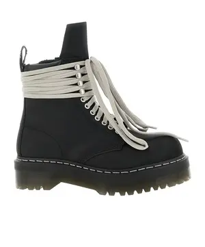 Rick Owens X Dr. Martens Quad Sole Steel Toe Lace-up Boots
