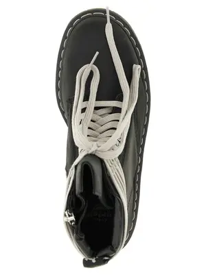 Rick Owens X Dr. Martens Quad Sole Steel Toe Lace-up Boots