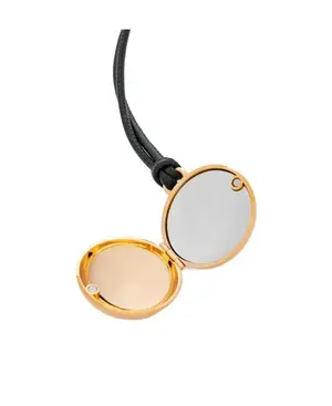Loewe Pebble Locket Charm In Brass