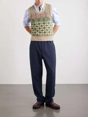 Dries Van Noten Mahoba Wool-jacquard Sweater Vest