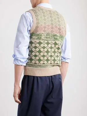 Dries Van Noten Mahoba Wool-jacquard Sweater Vest