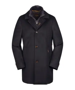 MOORER Layered Single-breasted Wool Coat