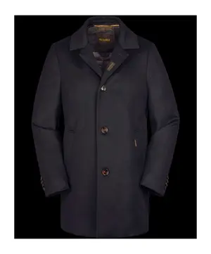 MOORER Layered Single-breasted Wool Coat