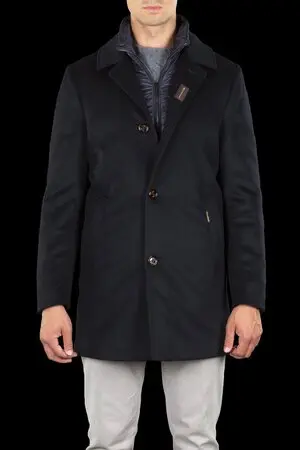 MOORER Layered Single-breasted Wool Coat