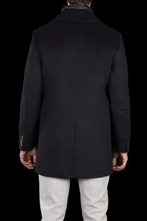 MOORER Layered Single-breasted Wool Coat