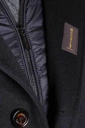 MOORER Layered Single-breasted Wool Coat
