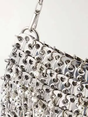 Rabanne Chainmail Shoulder Bag With Beaded Detailing