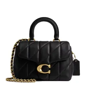 COACH Tabby Top Handle Bag With Quilting - B4/black