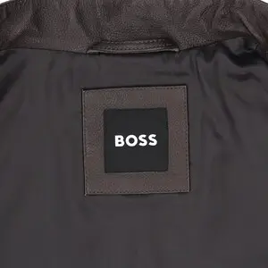 Hugo Boss Long Sleeve Leather Jacket