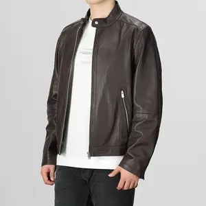Hugo Boss Long Sleeve Leather Jacket