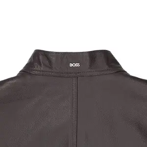 Hugo Boss Long Sleeve Leather Jacket