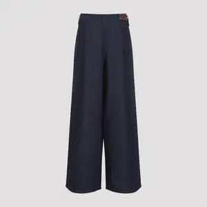Dries Van Noten Wide Pleated Jeans