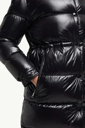 Moncler Cavettaz Hooded Long Down Jacket